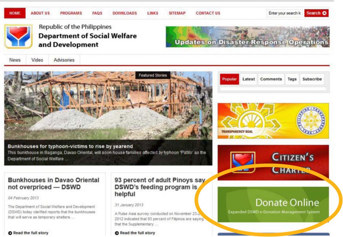DBP partners with DSWD for e-donation system - Development Bank of the ...