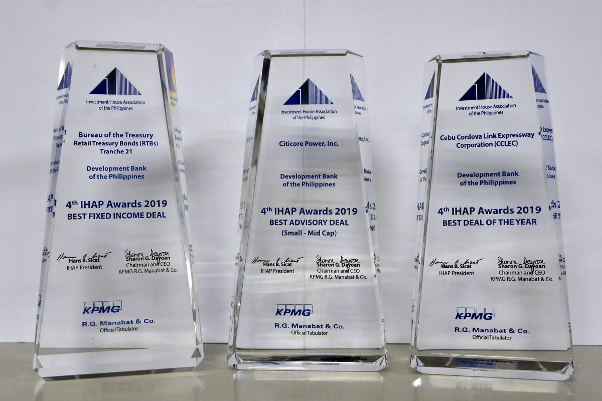 DBP bags three awards from IHAP - Development Bank of the Philippines